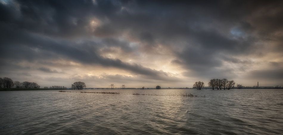 Hoogwater bij Prins Willem Alexanderbrug in Echteld van Moetwil en van ...