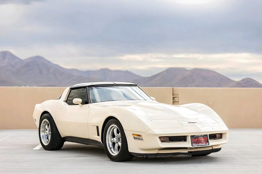 Chevrolet Corvette C3 van Art Indi op canvas, behang en meer