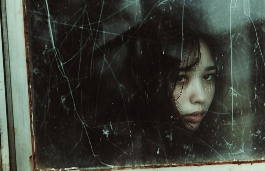 Portret van verborgen lijden van fernlichtsicht op canvas, behang en meer