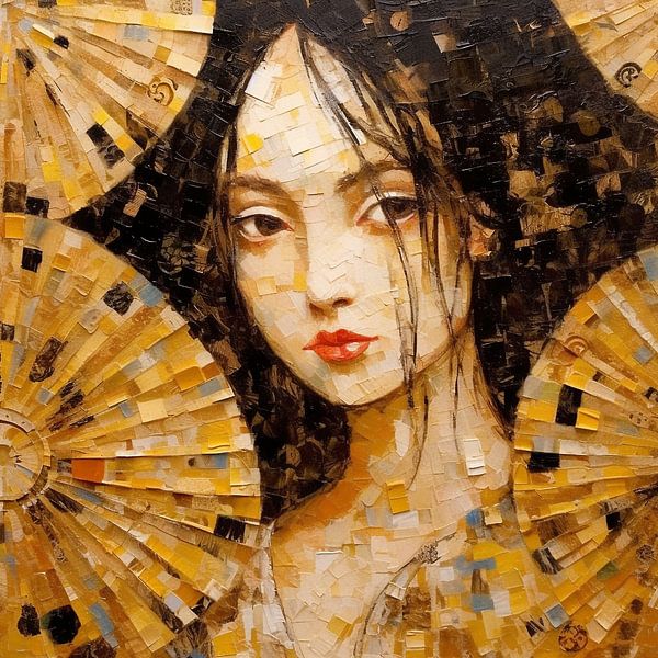 Eva Rossi di Ventaglio van Bianca ter Riet op canvas, behang en meer