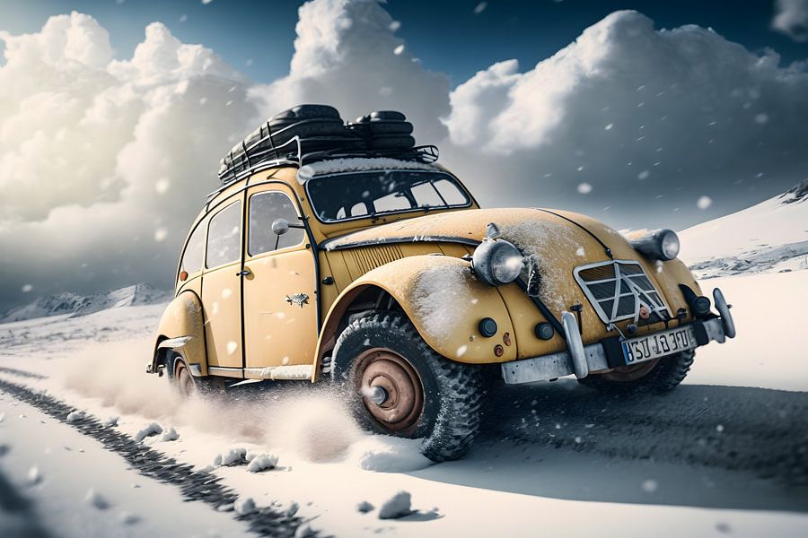 Citroen 2CV by Tammo Tamminga on canvas, poster, wallpaper and more