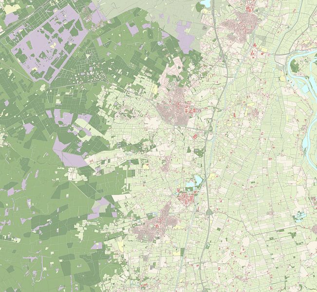 Map of Epe on canvas, poster, wallpaper and more