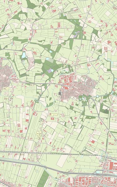 Map of Renswoude on canvas, poster, wallpaper and more