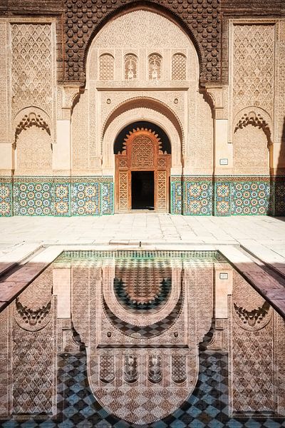 L'école coranique de la madrasa Ben Youssef à Marrakech, au Maroc. Un ...