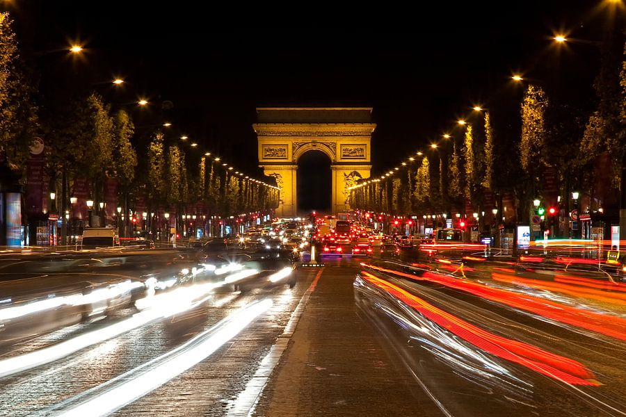 Avenue des Champs-Élysees, Paris by Arie Storm on canvas, poster ...