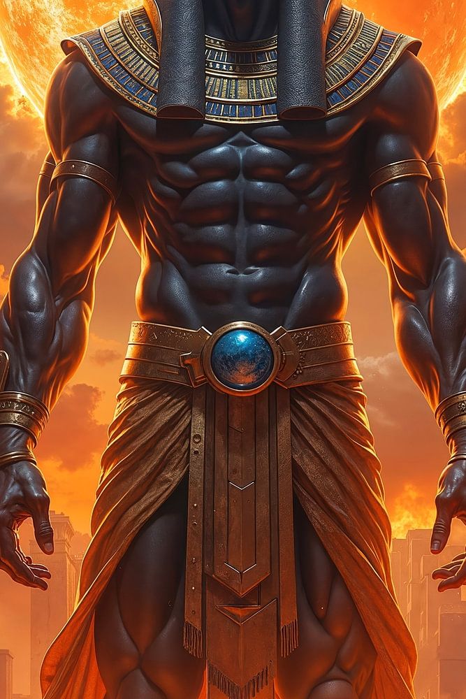 SOLARIS – De Egyptische God Anubis voor een Brandende Zon van ...