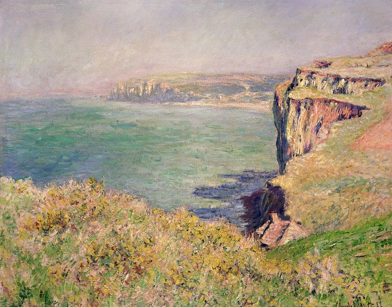 Claude Monet,Klif bij Varengeville op canvas, behang, poster en meer