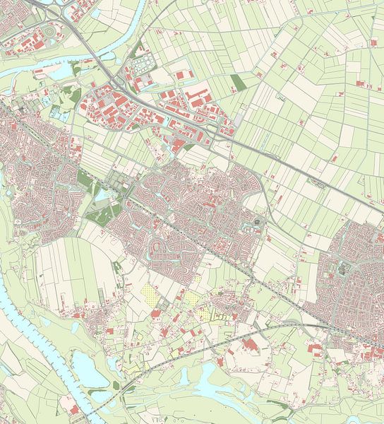 Map of Duiven on canvas, poster, wallpaper and more