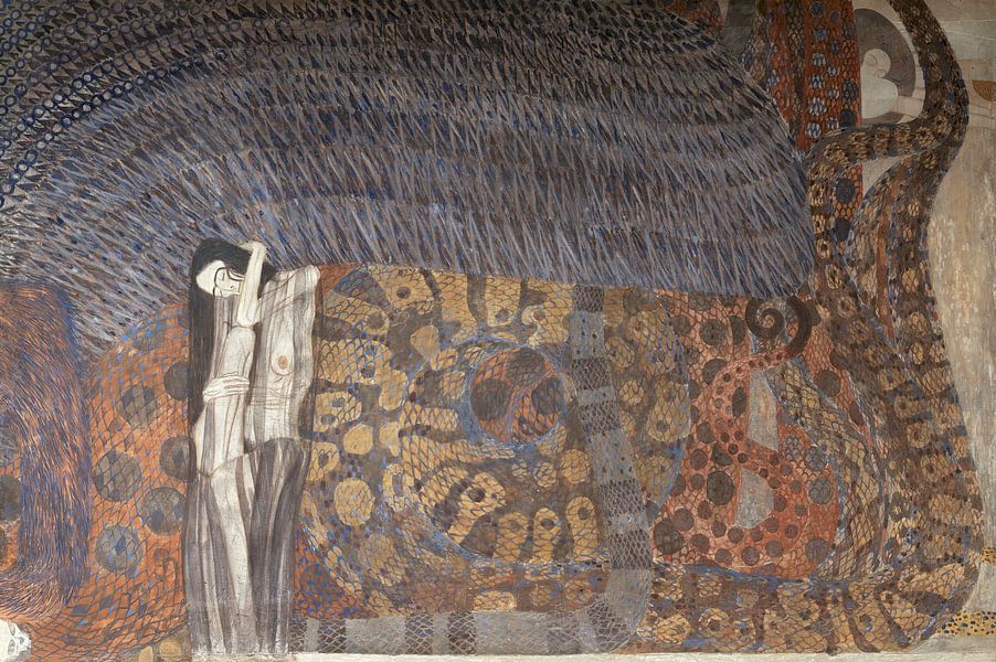 Beethoven-Fries: "Die feindlichen Mächte", Gustav Klimt ArtFrame ...