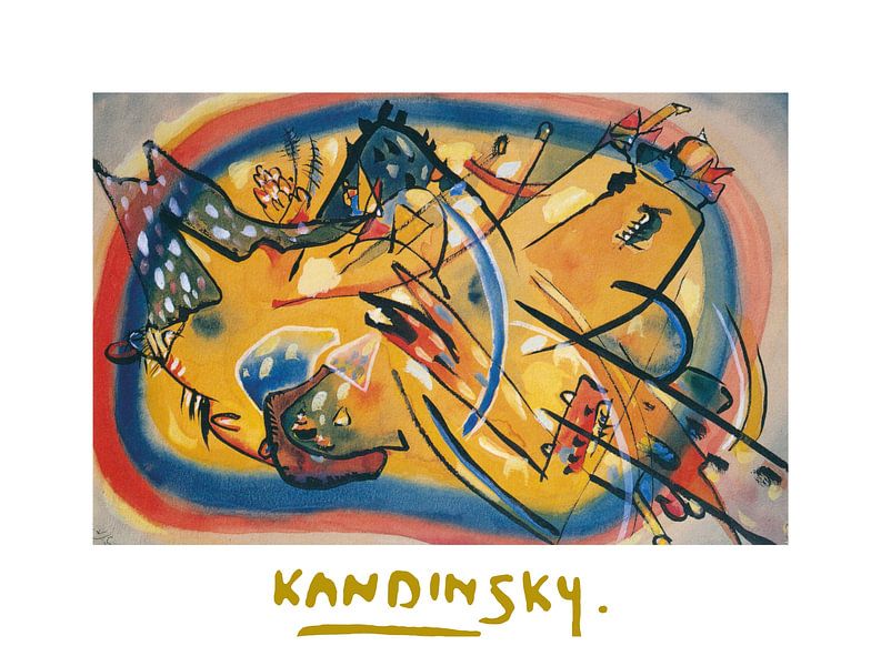 Compositie Landschap van Wassily Kandinsky van Peter Balan op canvas, behang en meer