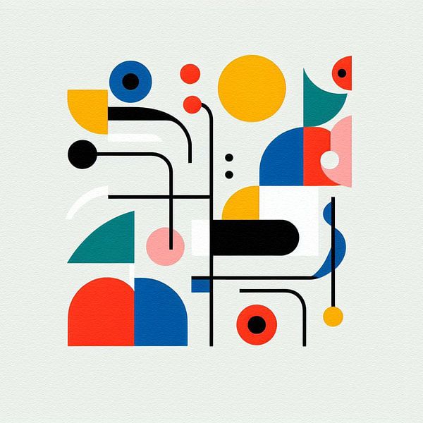 Wandeling in het park van Kay Weber op canvas, behang en meer