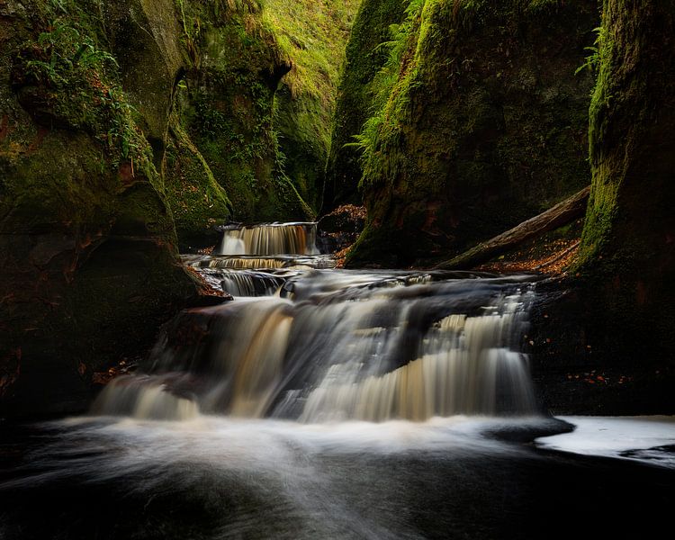 The beautiful waterfalls in Devil's Pulpit in Scotland by Jos Pannekoek ...