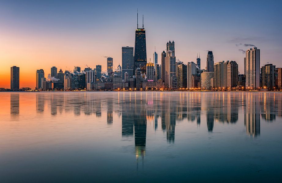 Chicago Skyline by Photo Wall Decoration on canvas, poster, wallpaper ...