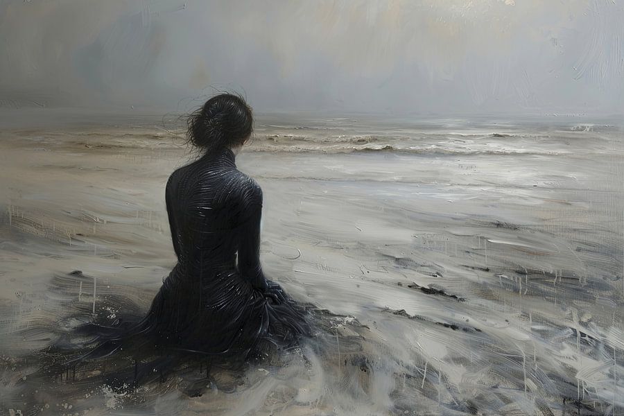 gevoel van eenzaamheid van Egon Zitter op canvas, behang en meer