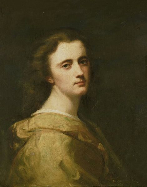Portret van Thérèse Schwartze, de dochter van de kunstenaar, op 16-jarige leeftijd, Johann Georg ...