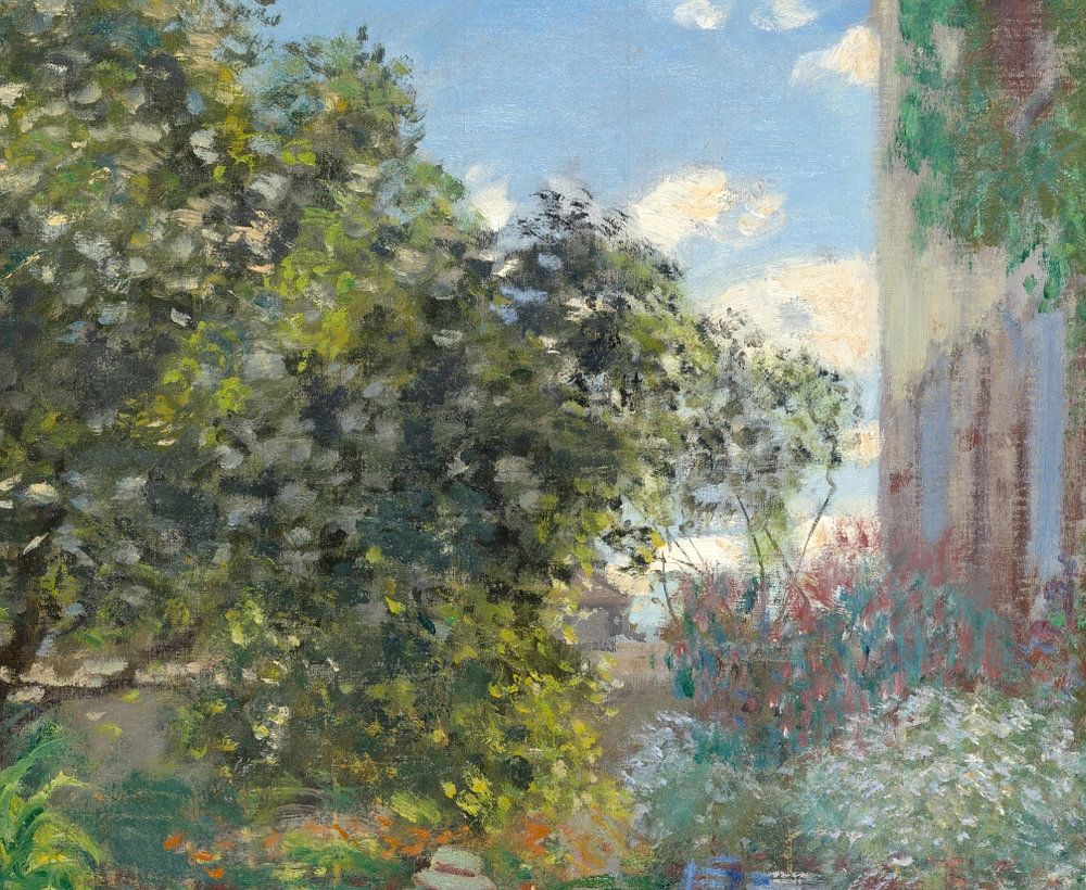 Het huis van de kunstenaar in Argenteuil, Claude Monet op canvas ...