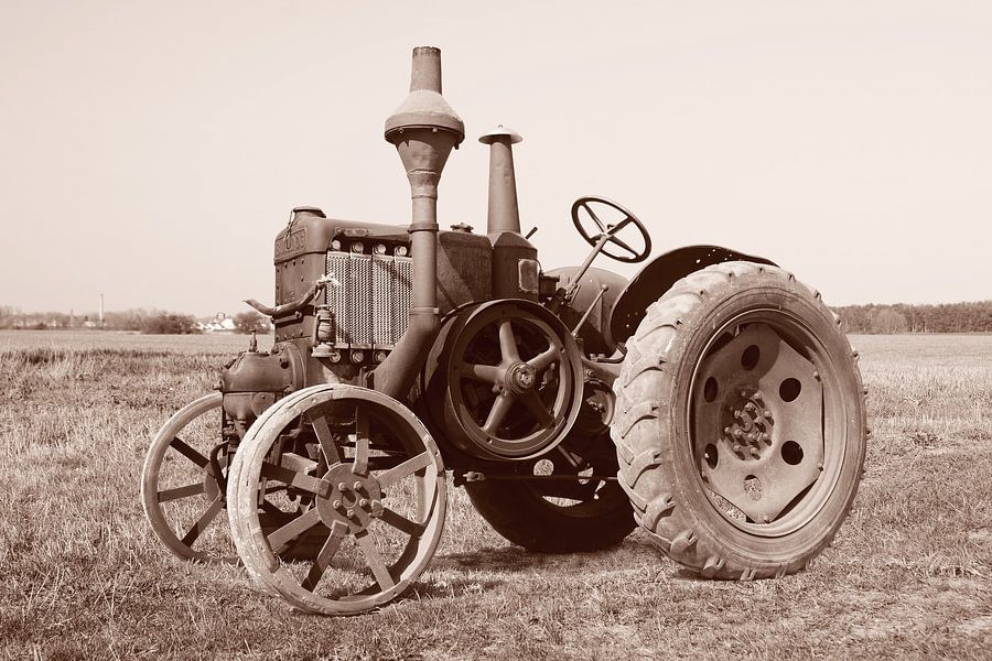 Lanz Bulldog HR 5 van Ingo Rasch op canvas, behang en meer