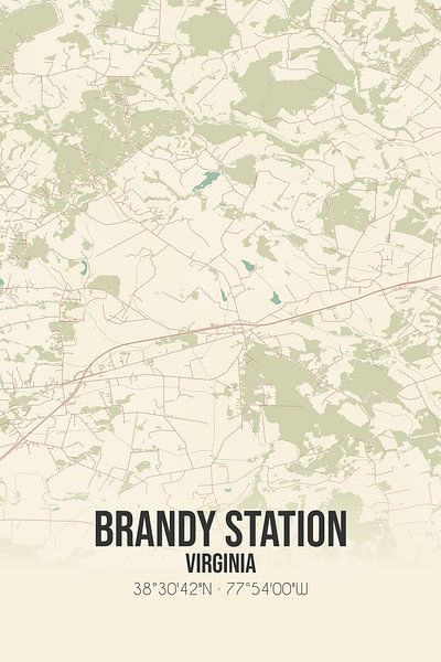 Vintage map of Brandy Station (Virginia), USA. by Prints of Place on ...