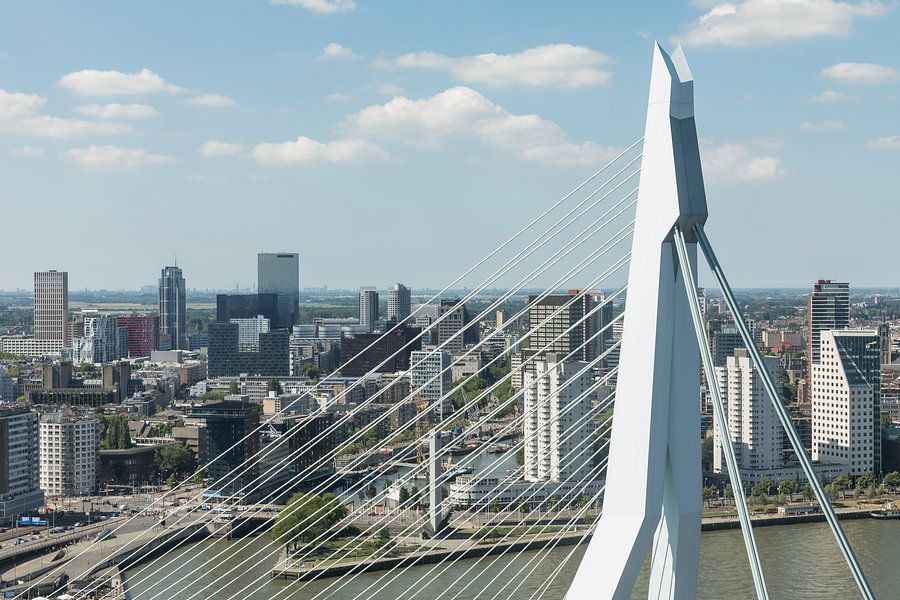 Rotterdam par la pointe du pont Erasmus par l'artiste MS Fotografie ...