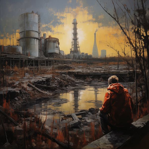 Chernobyl disaster apocalyptic by TheXclusive Art on canvas, poster ...