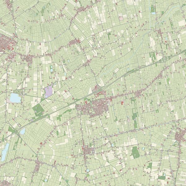 Map of Marum on canvas, poster, wallpaper and more