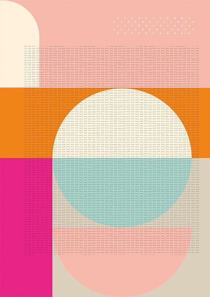 Abstracte vormen van Mirjam Duizendstra op canvas, behang en meer