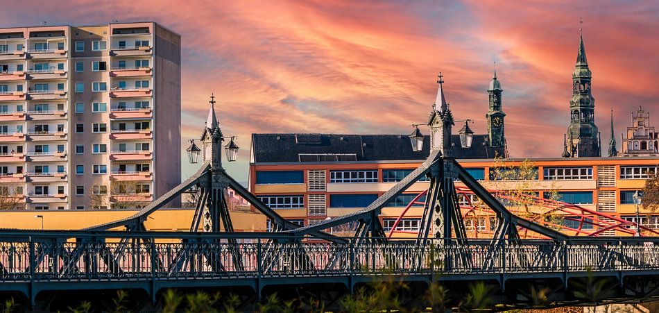 Skyline van Zwickau in Duitsland van Animaflora PicsStock op canvas ...