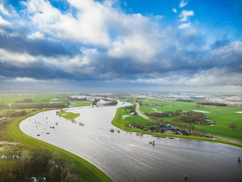 La Vecht en crue inondation au barrage de Vechterweerd par l'artiste ...