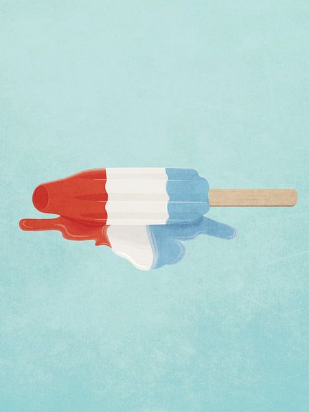 Vintage minimal art melt popsicle bomb pop by RickyAP on canvas, poster ...