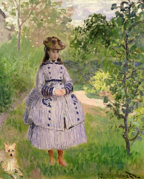 Claude Monet,Girl in a Garden, 1873 on canvas, poster, wallpaper and more