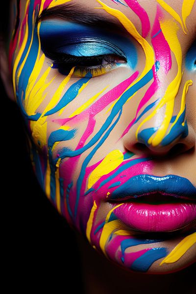 Neon model by Bert Nijholt on canvas, poster, wallpaper and more