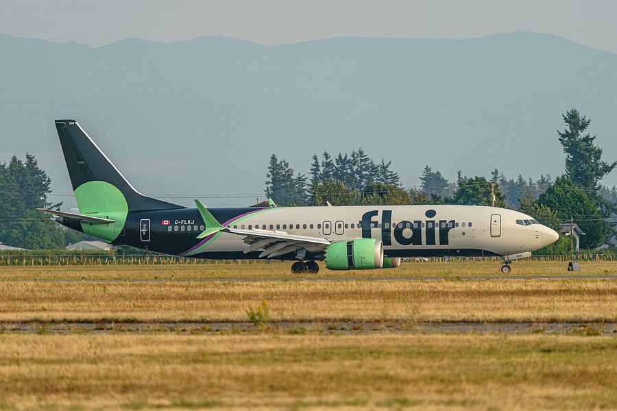 Flair Airlines Boeing 737 MAX 8 passenger aircraft. by Jaap van den ...