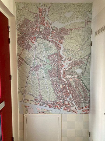 Map of Zaanstad on canvas, poster, wallpaper and more