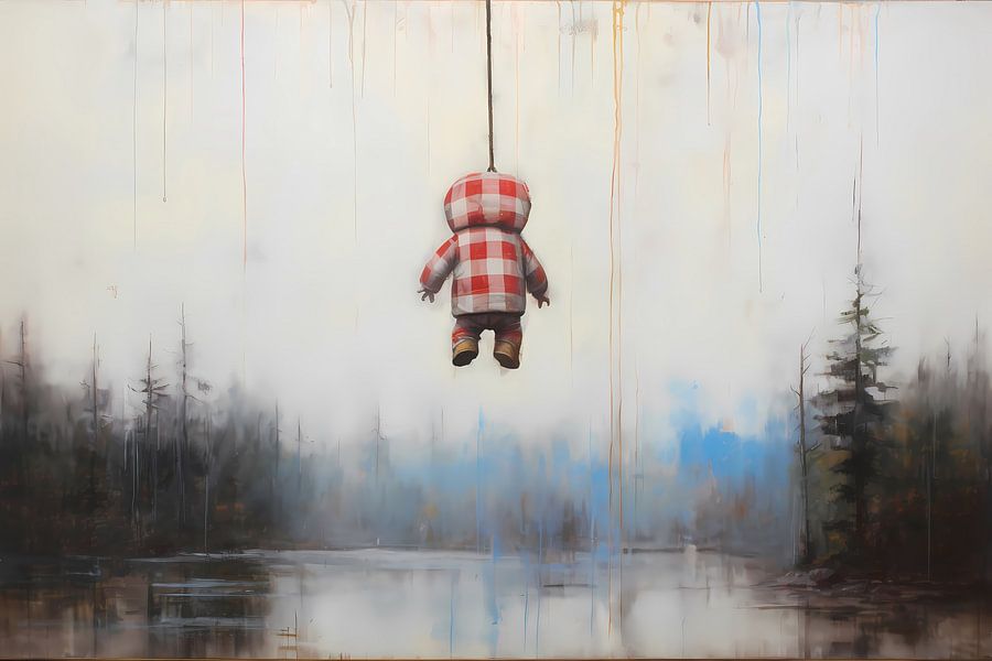 Zwevend in Verstilling van Art & Soul Creations op canvas, behang en meer