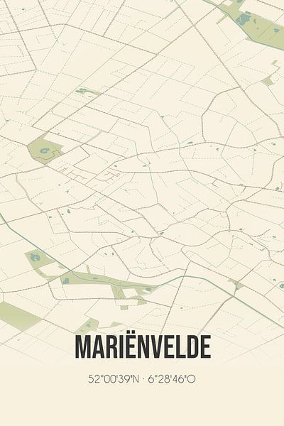 Vintage map of Mariënvelde (Gelderland) by MyCityPoster on canvas ...