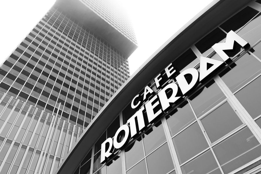 Cafe Rotterdam by Ilya Korzelius on canvas, poster, wallpaper and more