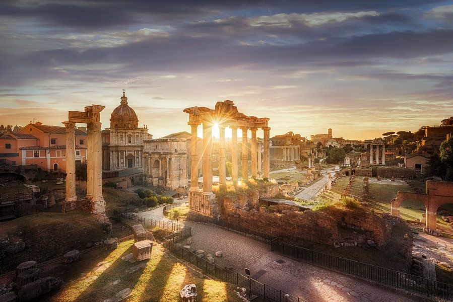 The Roman Forum in the city of Rome by Voss photography on canvas ...