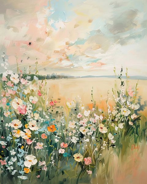 Lente Bloemen van De Mooiste Kunst op canvas, behang en meer