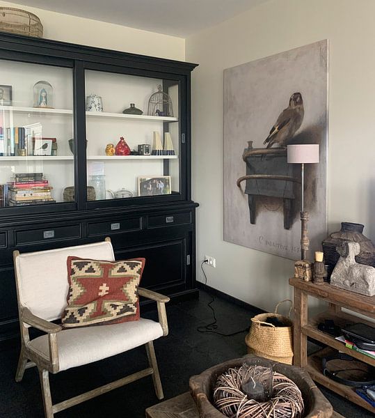 Der Distelfink von Carel Fabritius ArtFrame, Leinwand, Poster und mehr ...