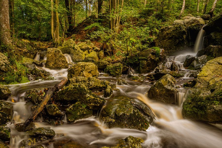 Cascade des Nutons: A small waterfall in the Ardennes during autumn by ...