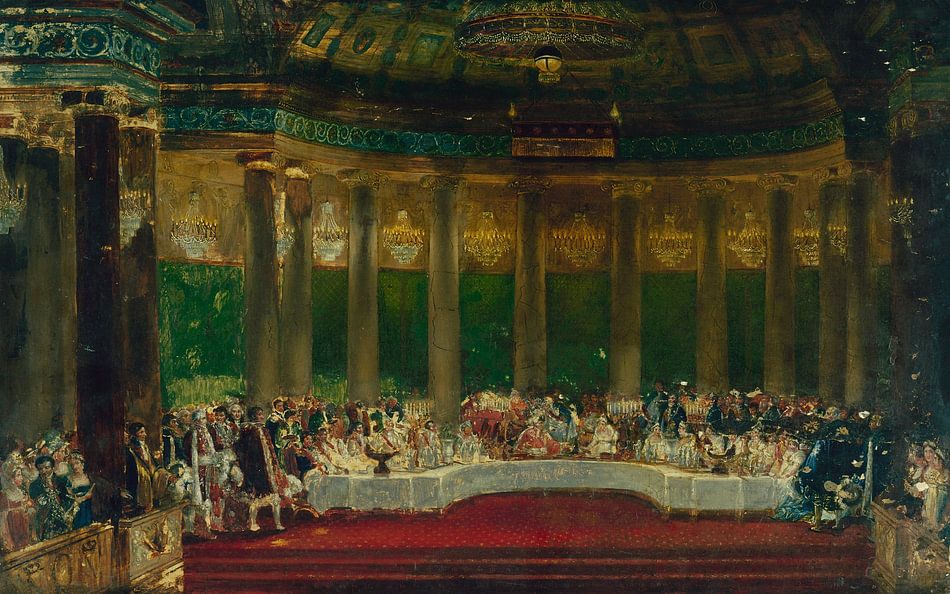 Napoleon's wedding dinner, Alexandre Dufay on canvas, poster, wallpaper ...