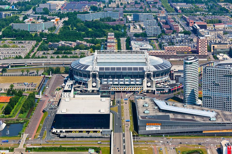 Amsterdam Arena / Johan Cruijff Arena vanuit de lucht gezien van Anton ...
