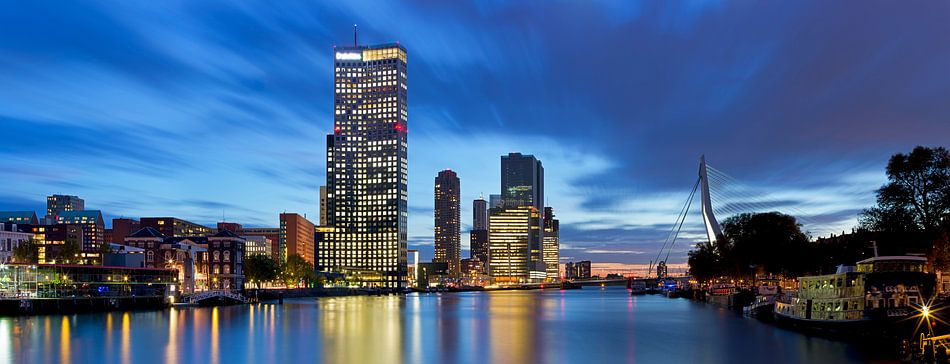 Maas tower Rotterdam panorama by Anton de Zeeuw on canvas, poster ...