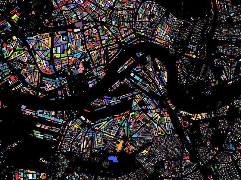 Color Map of Rotterdam by Frans Blok - photos, art and other wall ...