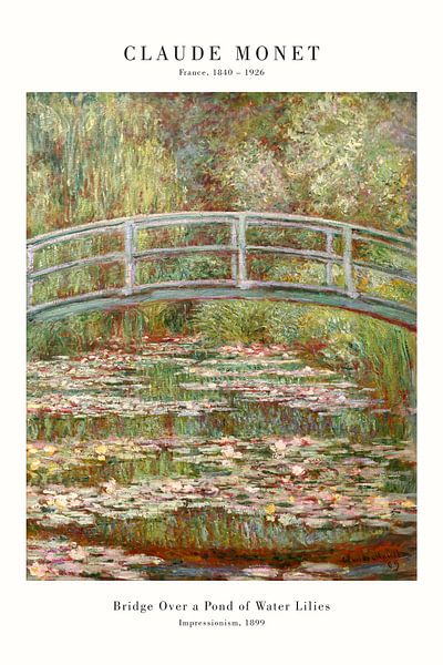 Claude Monet - Brug over een vijver met waterlelies van Old Masters op ...