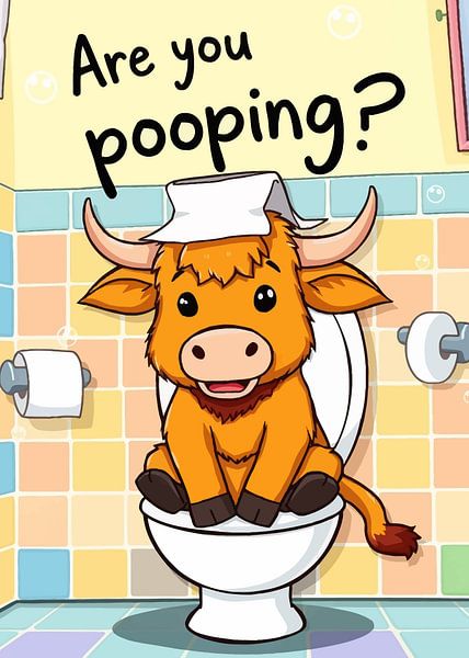 Funny Highland Cow Wallpaper