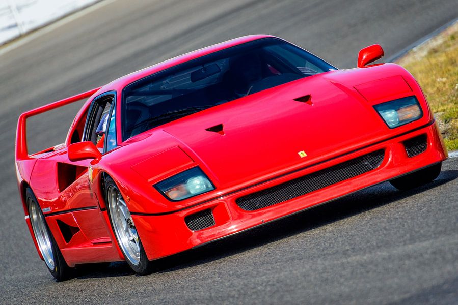 Ferrari F40 1980s supercar driving on a race track by Sjoerd van der ...